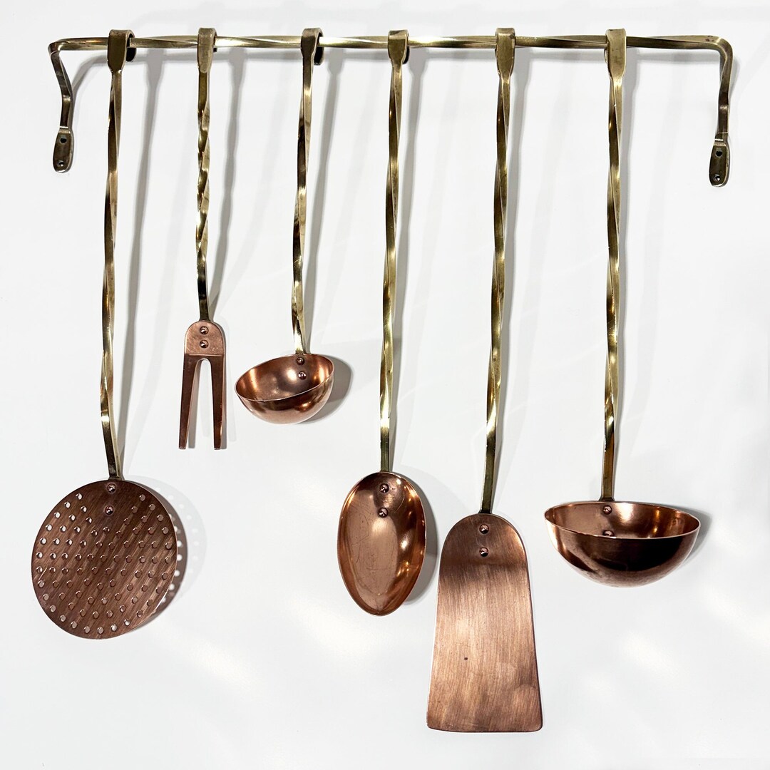 Rare Complete Vintage Revere Ware Korea 6-piece Copper Cooking Utensil ...