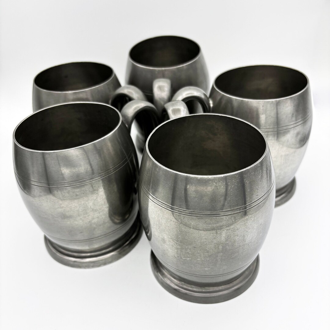 Exceptionally Rare Culfonia English Pewter Glass Bottom Pint 'barrel ...
