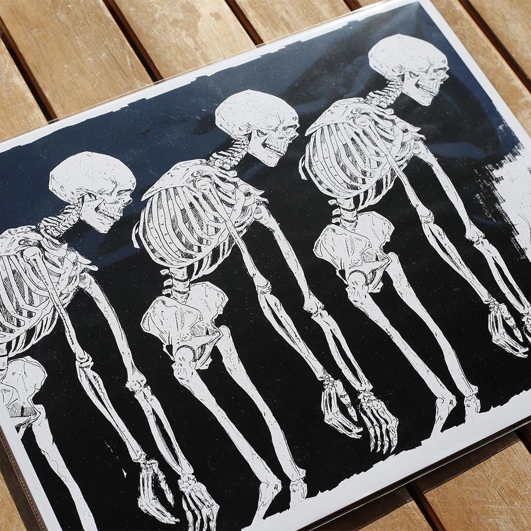 Skeletons Poster - Etsy