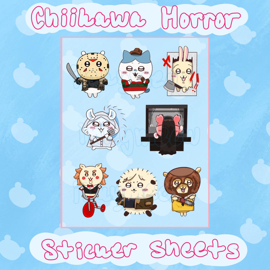 PREORDER: Chiikawa Horror Icons Sticker Sheet - Etsy