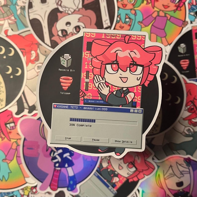 Kasane Teto Song Vinyl Sticker Gacha - Etsy