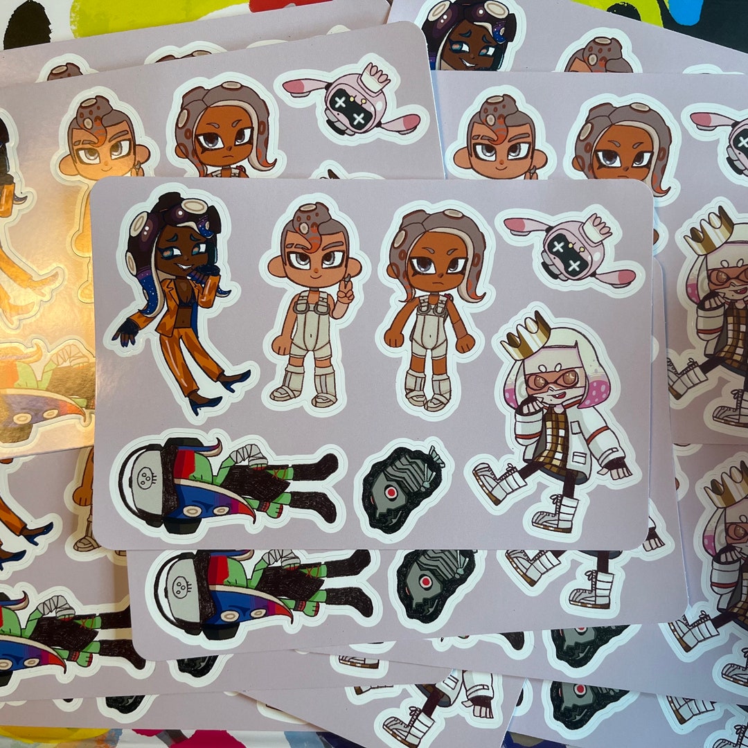 Splatoon Side Order Sticker Sheet - Etsy