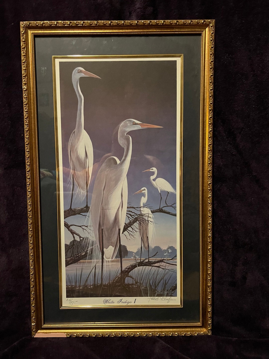 Jules Scheffer White Indigo I Numbered and Signed Print 216 White ...