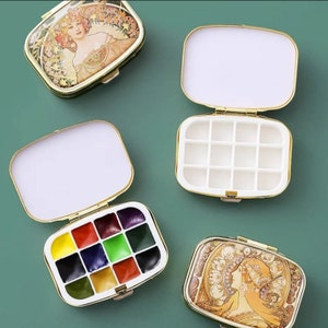 Paint Palette Set, Mini Paint Box, Portable Artist Paint Palette ...