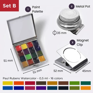 Travel Watercolor Paint Set, Watercolor Palette, Artist Paint Palette ...