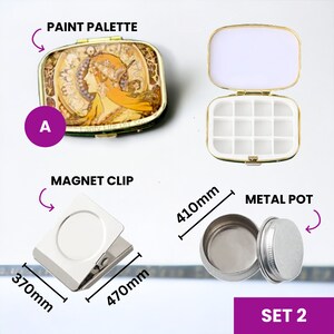 Paint Palette Set, Mini Paint Box, Portable Artist Paint Palette ...