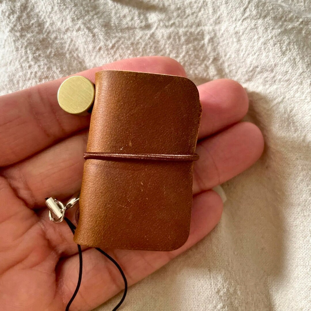 Mini Notebook, Small Leather Notebook, Pocket Planner, Mini Leather ...