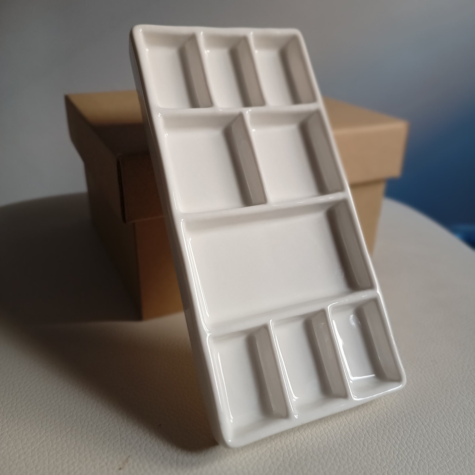 Ceramic Paint Palette, Artist Palette, Color Mixing Palette, Art Supply ...