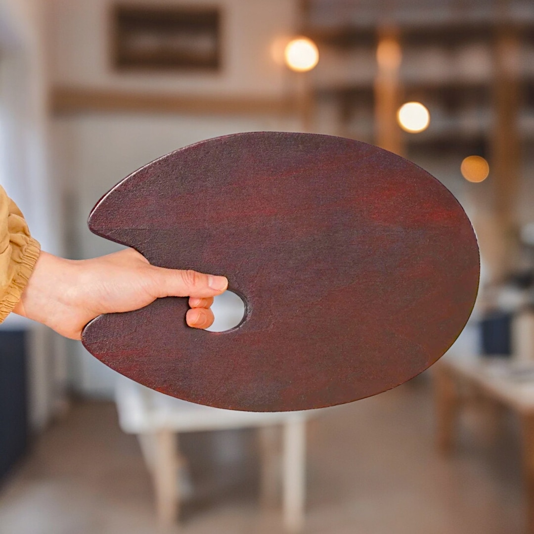 Artist Paint Palette, Wooden Paint Tray, Acrylic Painters Palette ...