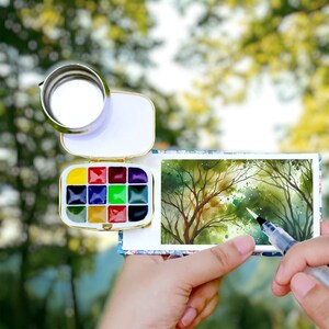 Paint Palette Set, Mini Paint Box, Portable Artist Paint Palette ...