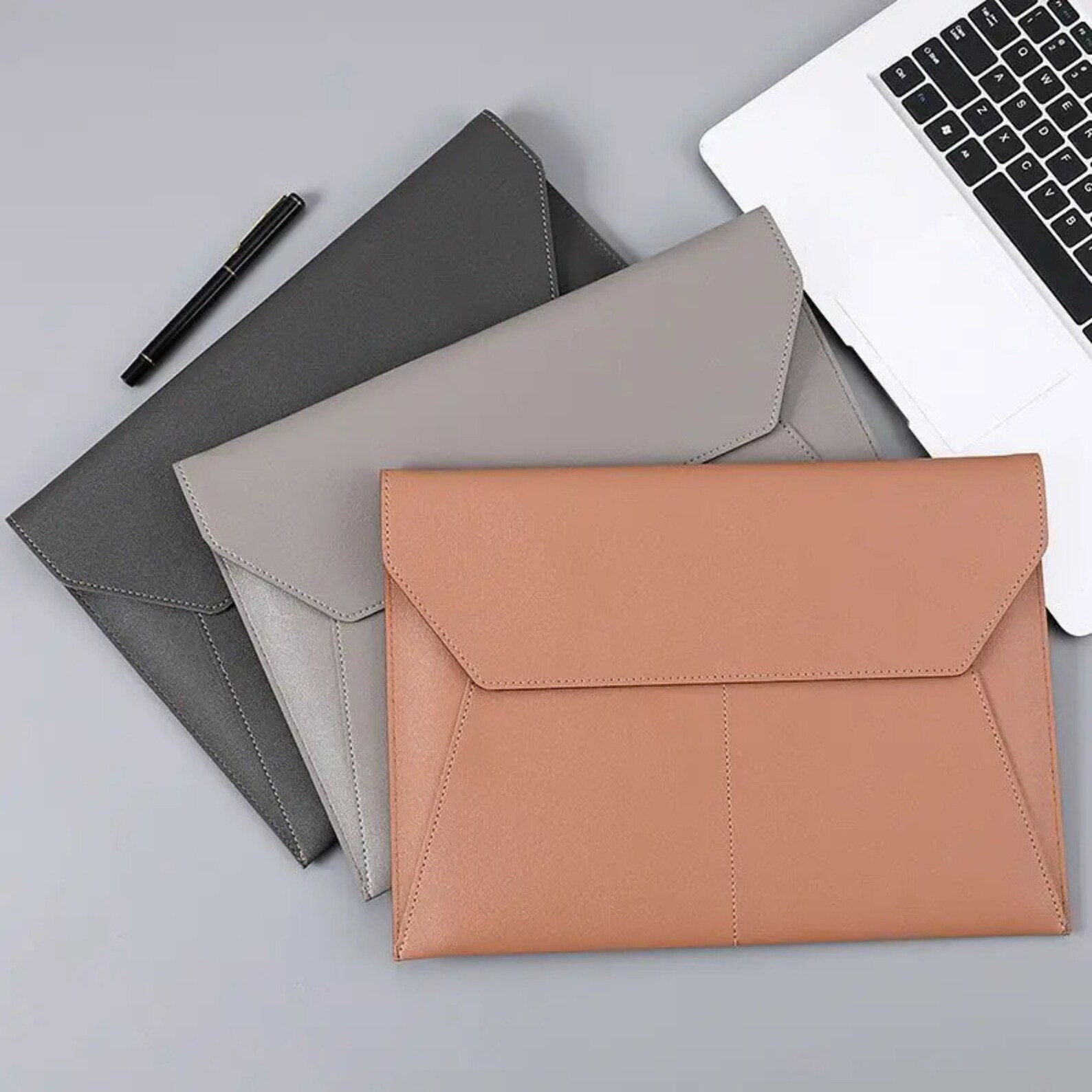 Leather File Folder, Document Holder, File Folder Organizer, Leather ...