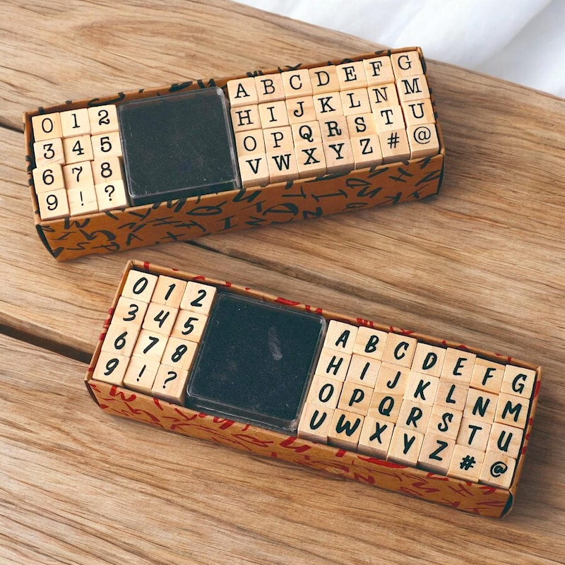Wooden Alphabet Stamps - Etsy