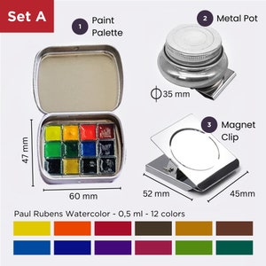 Travel Watercolor Kit, Watercolor Paint Set, Artist Paint Palette ...
