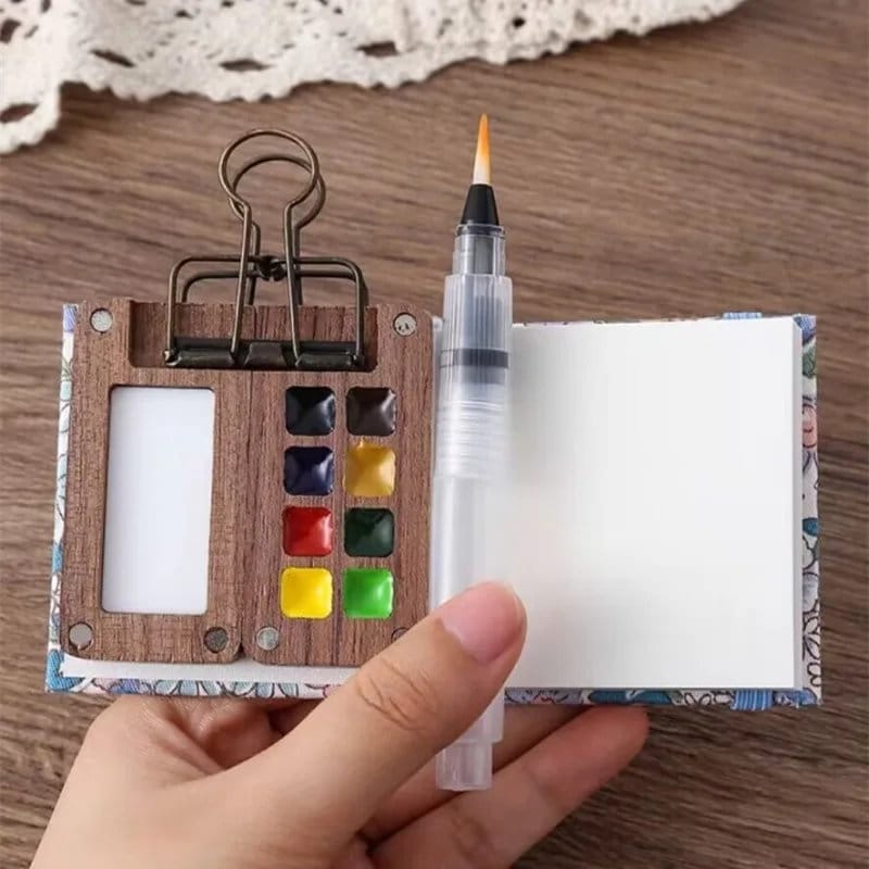 Mini Palette, Wooden Paint Palette, Painters Palette, Portable Paint ...