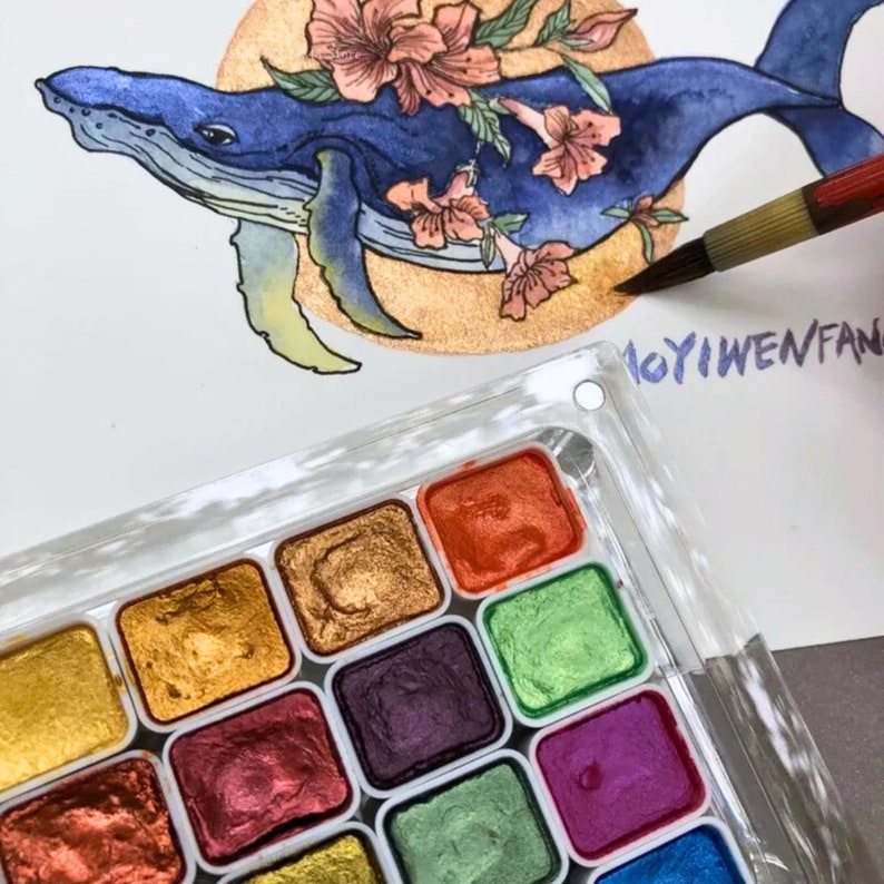 Metallic Watercolors, Natural Pigment, Professional Watercolor Paints ...