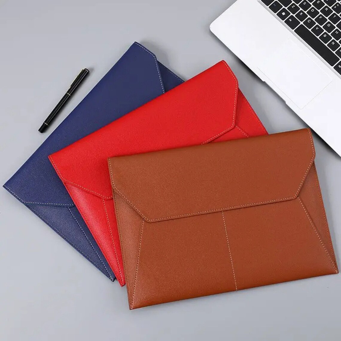 Leather File Folder, Document Holder, File Folder Organizer, Leather ...