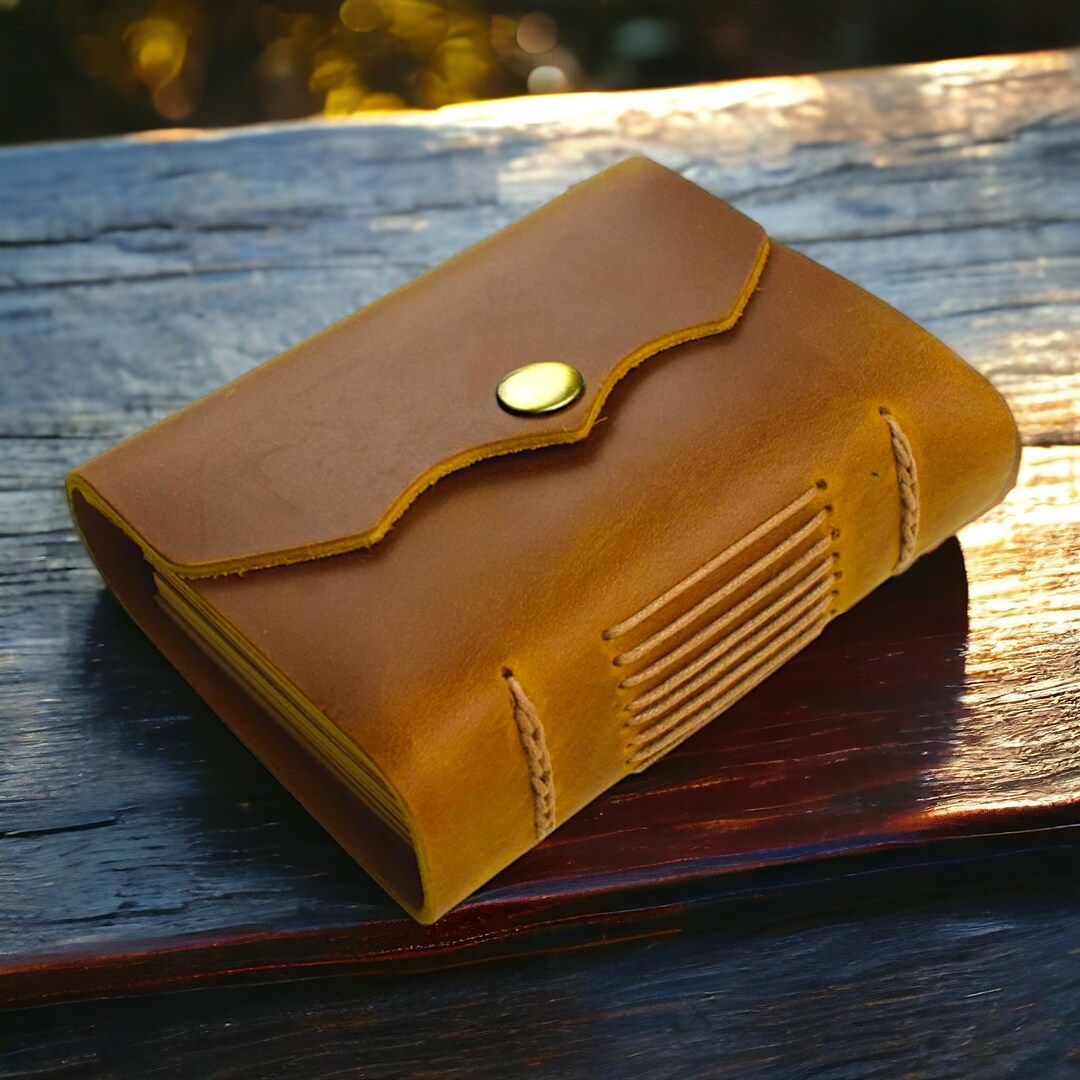 Pocket Leather Notebook, Personal Journal Organizer, Small Leather ...