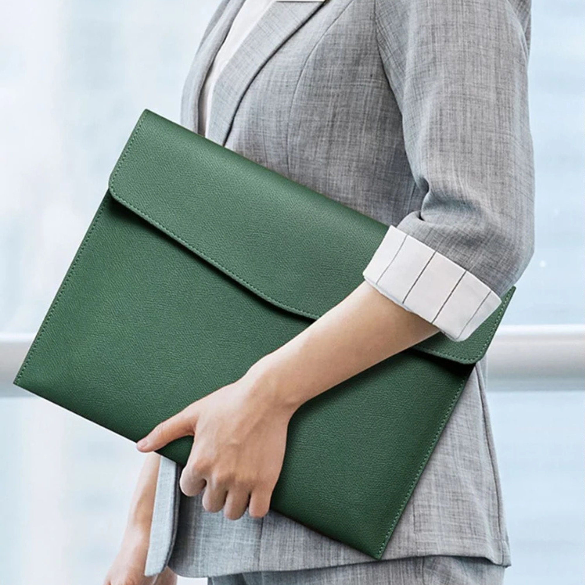 Travel Documents Holder, Leather A4 File Bag, Waterproof File Folder ...