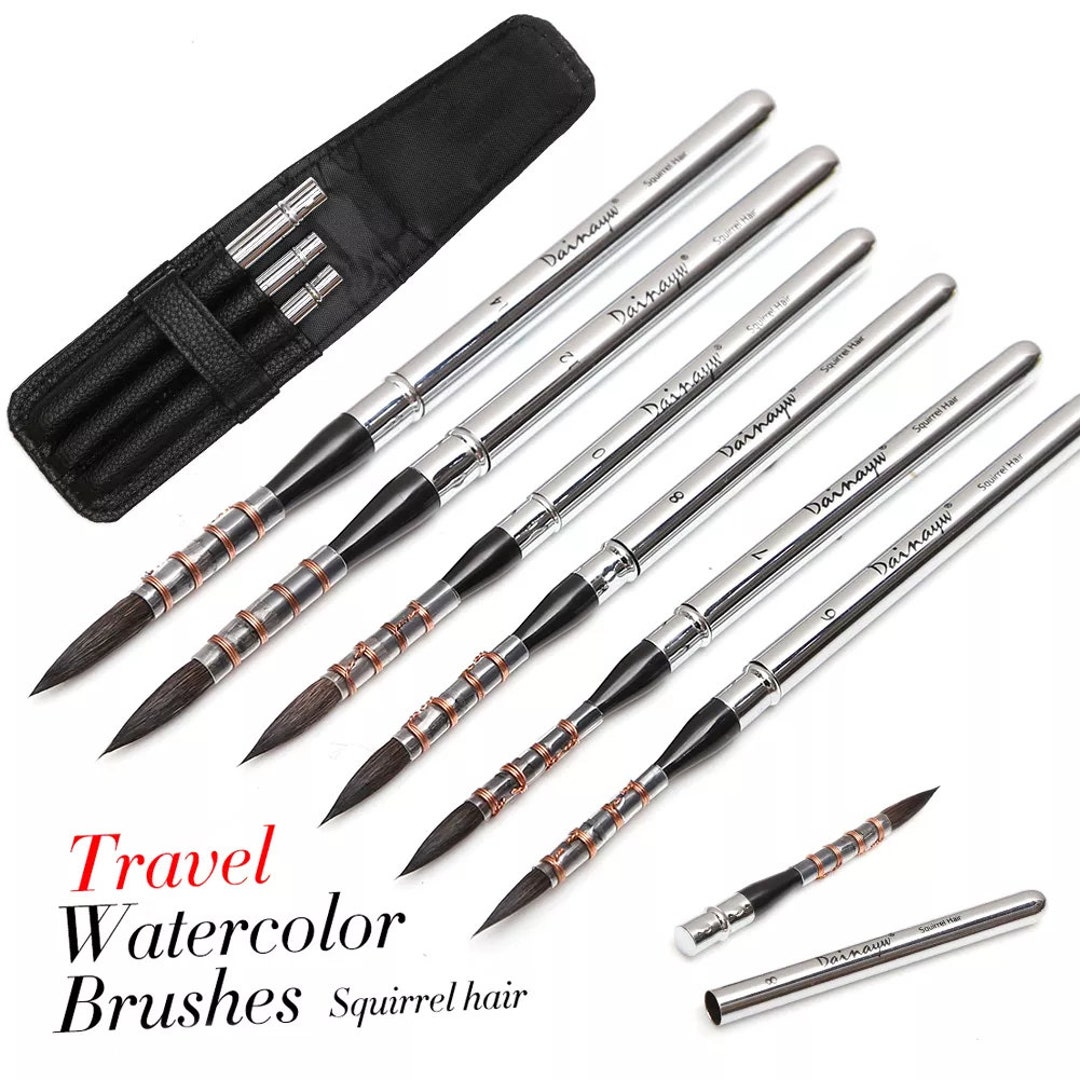 Professional Paint Brushes, Travel Paint Brush Set, Round Paint Brushes ...