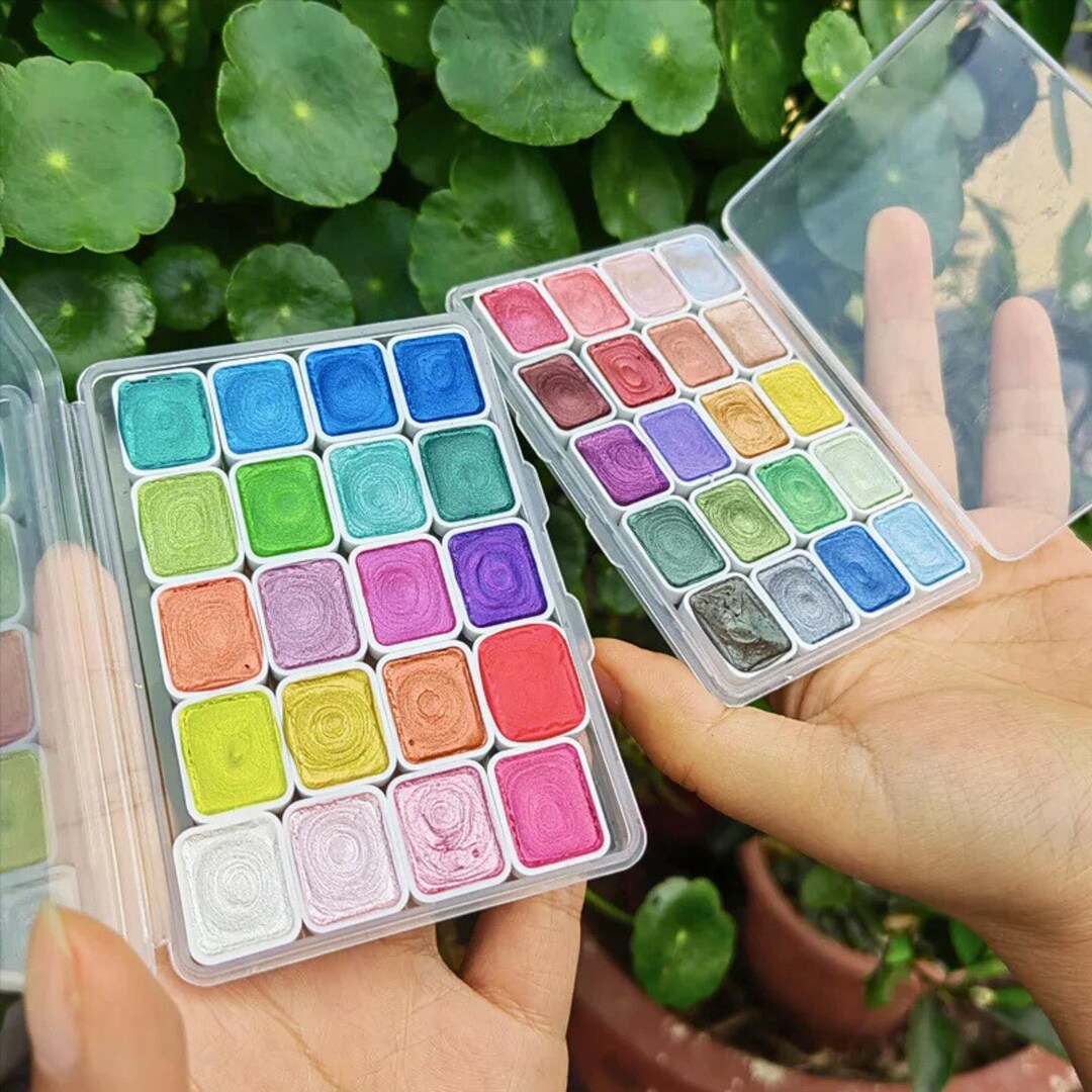 Watercolor Palette, Metallic Watercolor Paint, Pearlescent Watercolor ...
