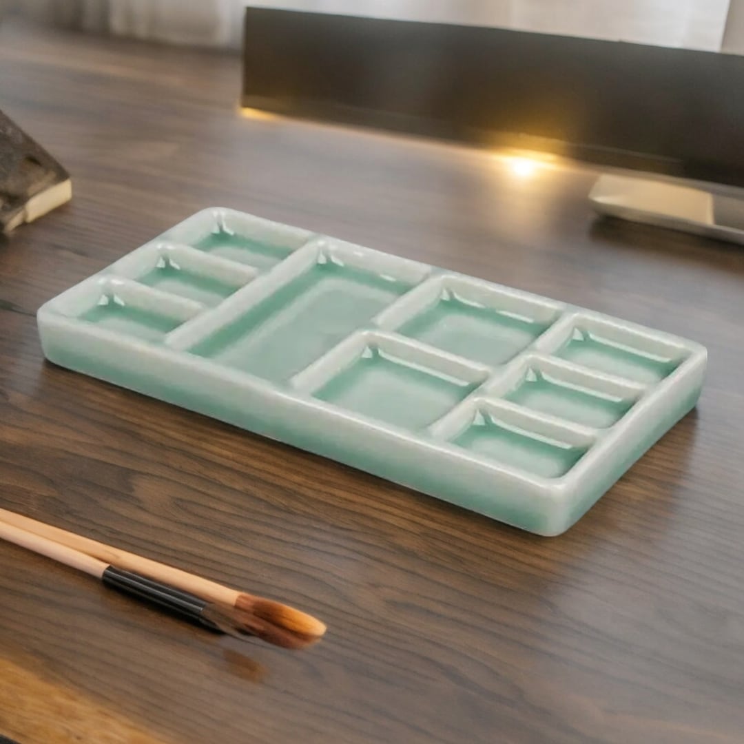 Ceramic Paint Palette, Artist Palette, Color Mixing Palette, Art Supply ...