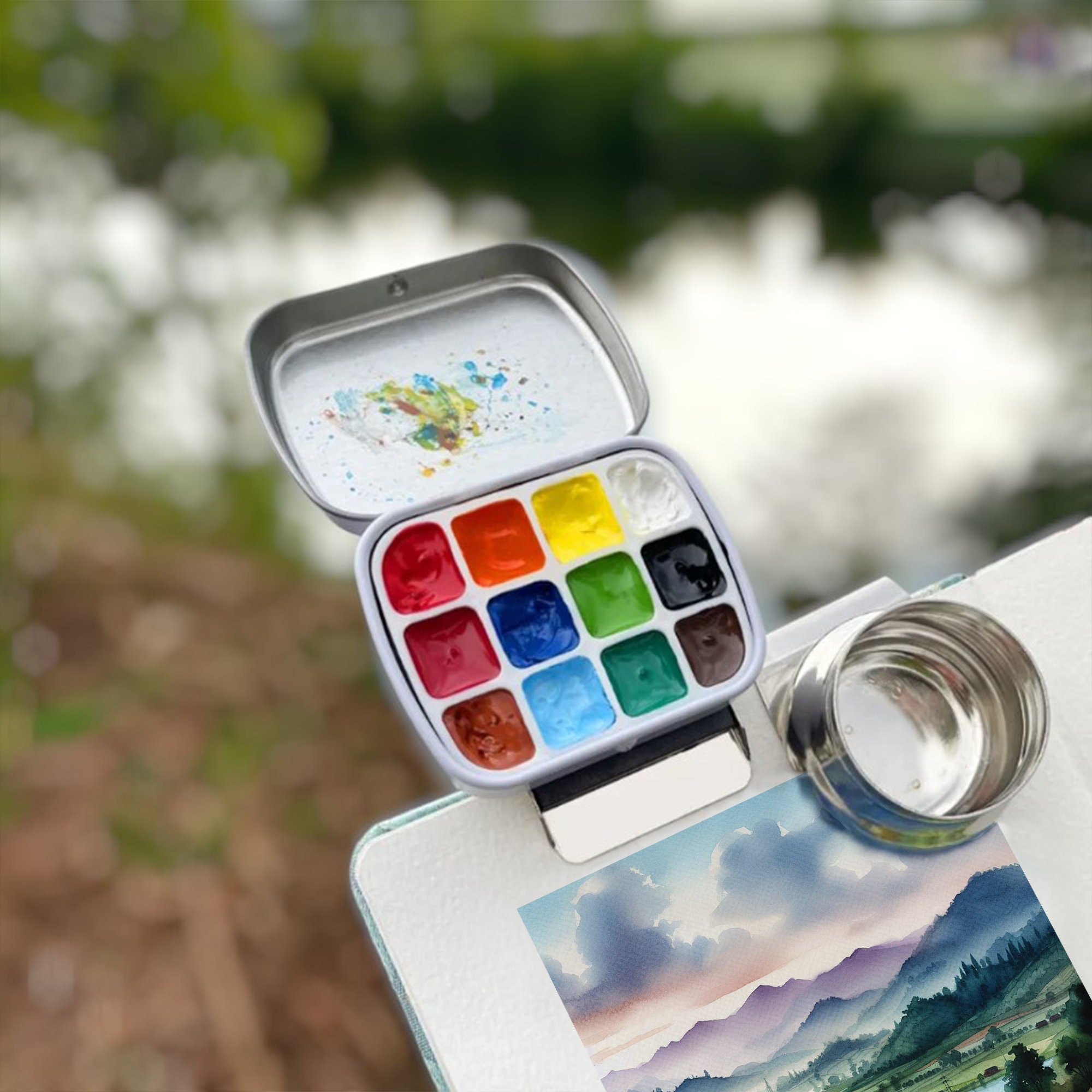 Travel Watercolor Set, Watercolor Paint Kit, Artist Paint Palette ...