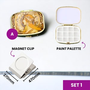 Paint Palette Set, Mini Paint Box, Portable Artist Paint Palette ...