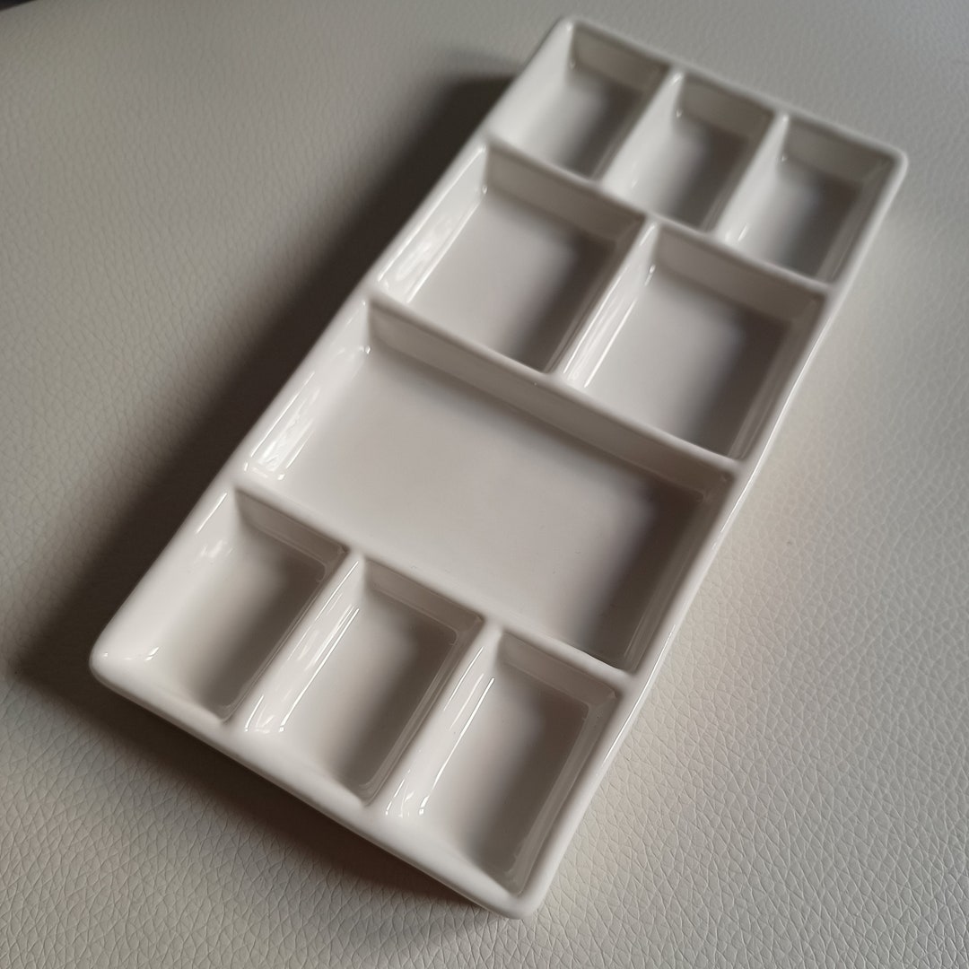 Ceramic Palette, Artist Palette, Color Mixing Palette, Watercolor ...