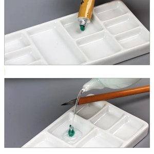 Ceramic Paint Palette Artist Palette Color Mixing Palette - Etsy