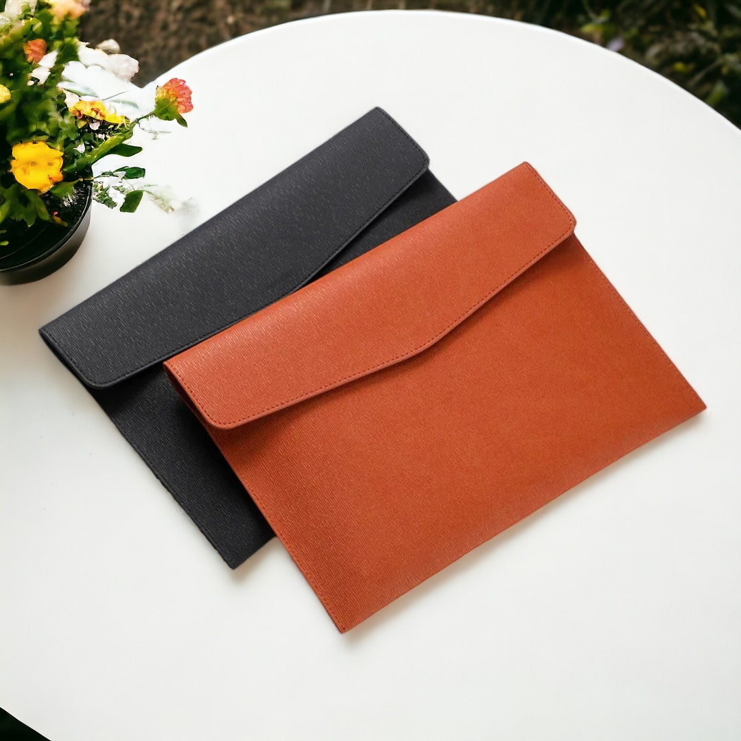 A4 Leather File Folder, Travel Document Holder, Business Bag Organizer ...