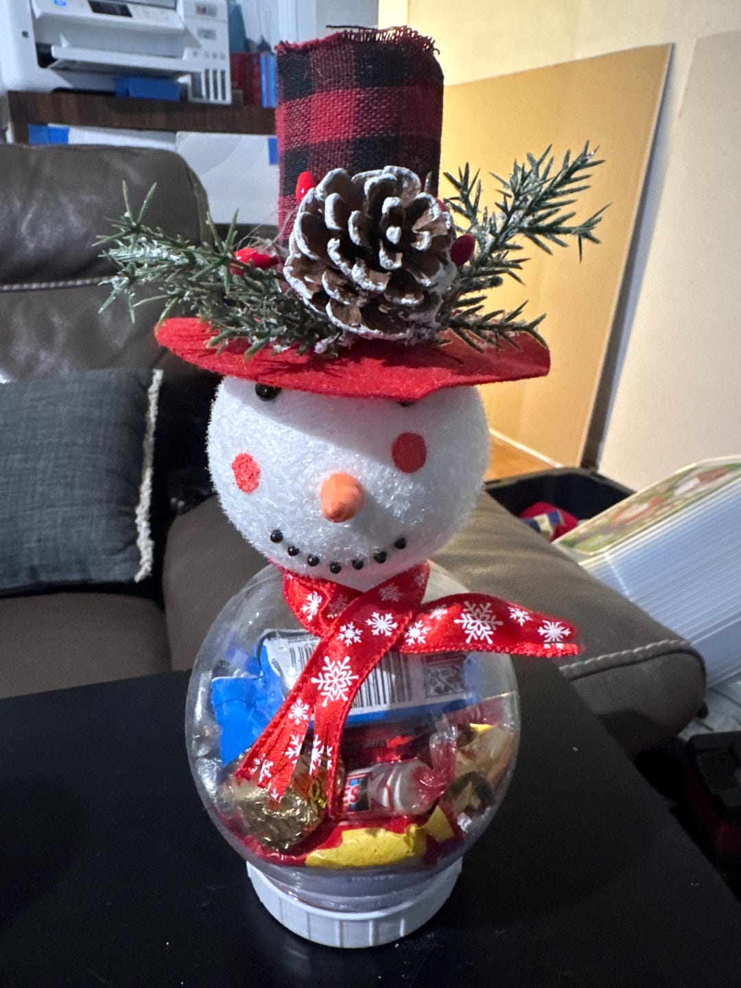 Candy Filled Snowman Ornament - Etsy