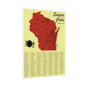 Wisconsin Supper Club Map - Digital Download - Etsy