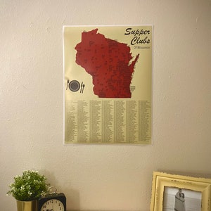 Wisconsin Supper Club Map - Digital Download - Etsy