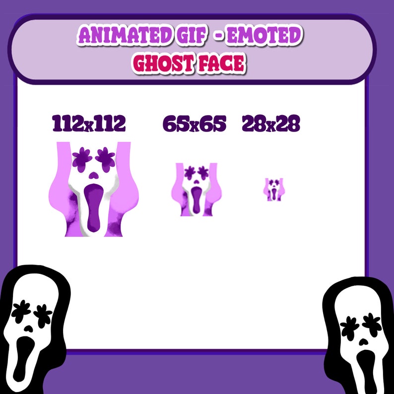Neon Colors Ghostface - Animated Ghostface Emote ,discord Emoji Twitch ...