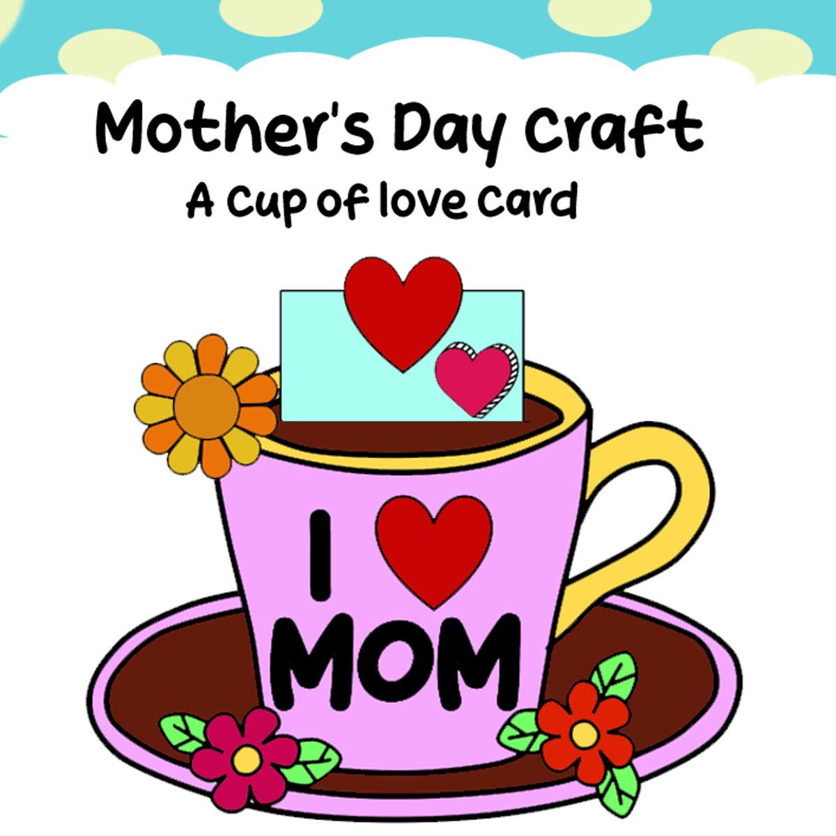 Mothers Day Craft , Coloring Activity for Mothers Day DIY. Printable ...