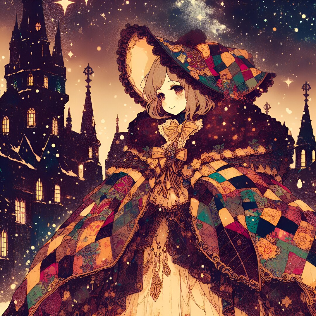 Cute Anime Girl Art Journal Cozy Rococo Victorian Magical - Etsy