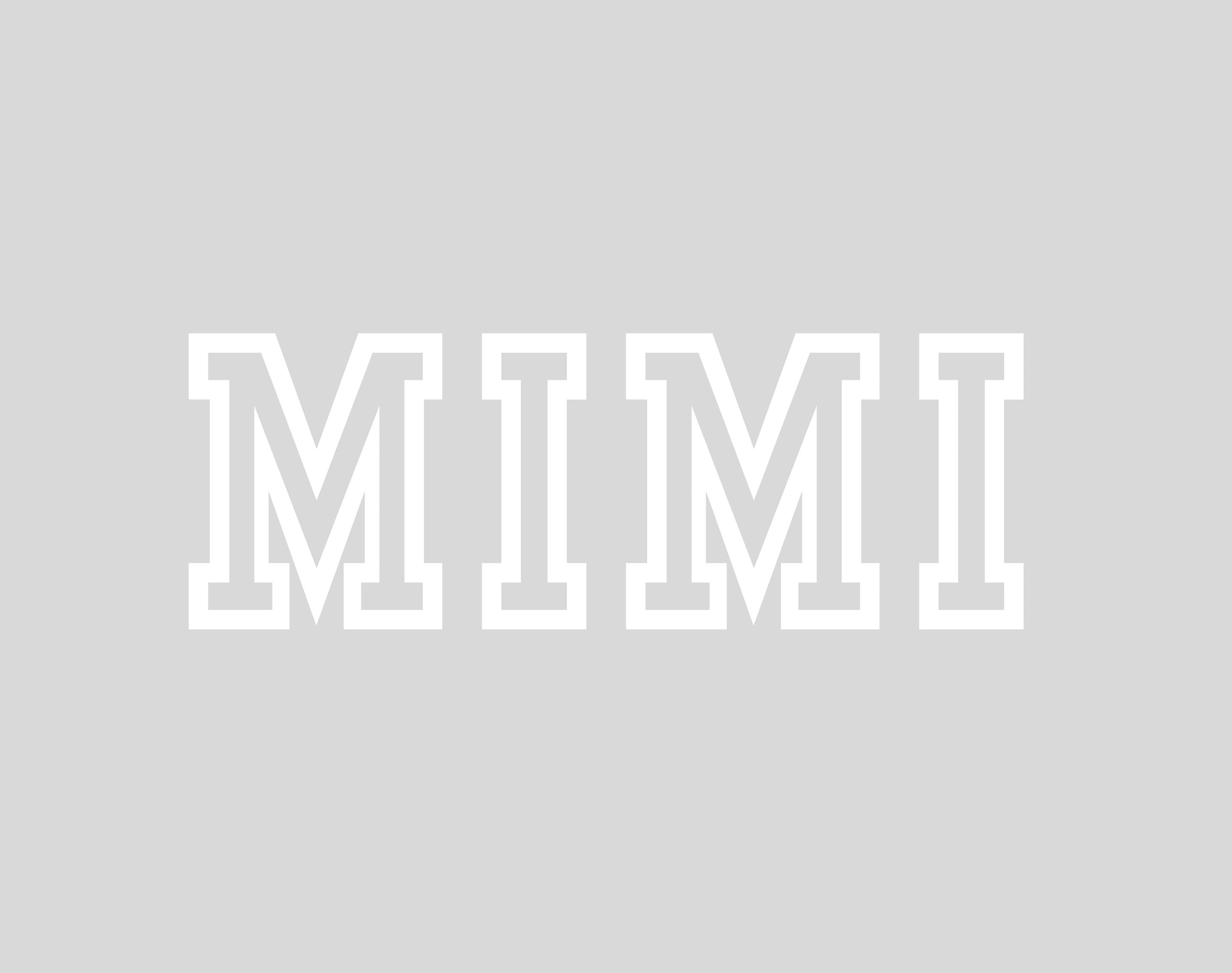 Mimi Block Lettering Instant Download Black and White, Mimi Instant ...