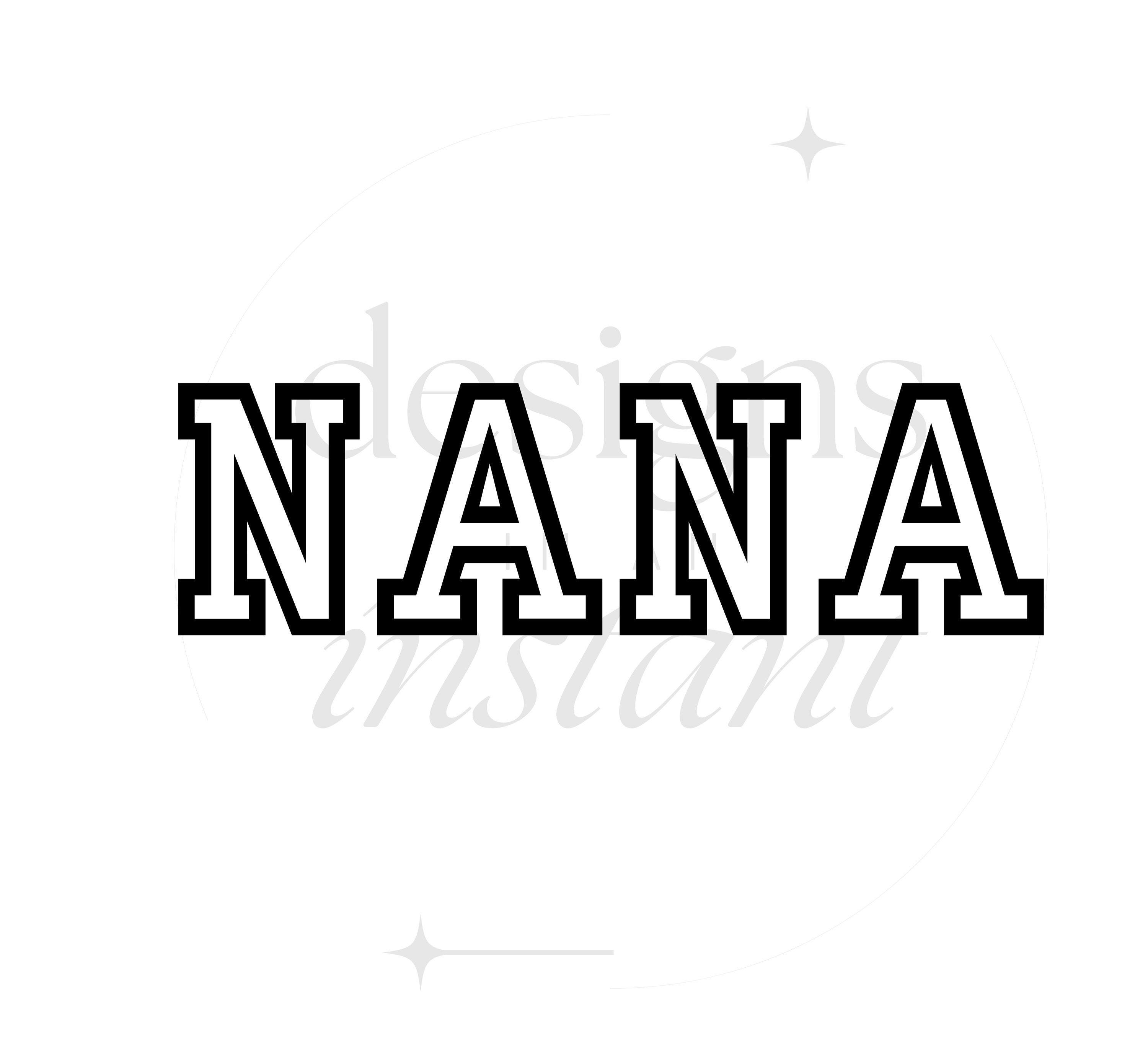 NANA Lettering Digital Download, NANA Template, Nana Writing - Etsy