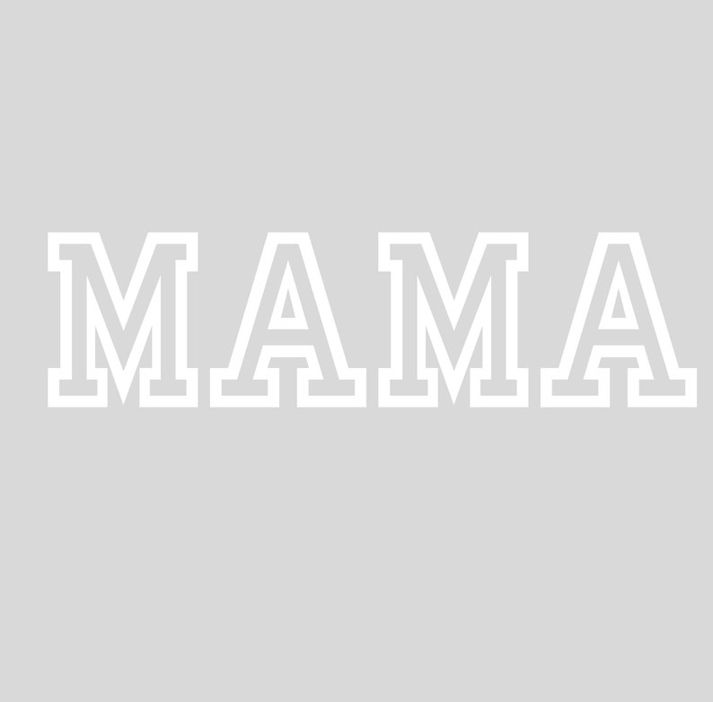 Mama Block Lettering Instant Download Black and White, MAMA Instant ...
