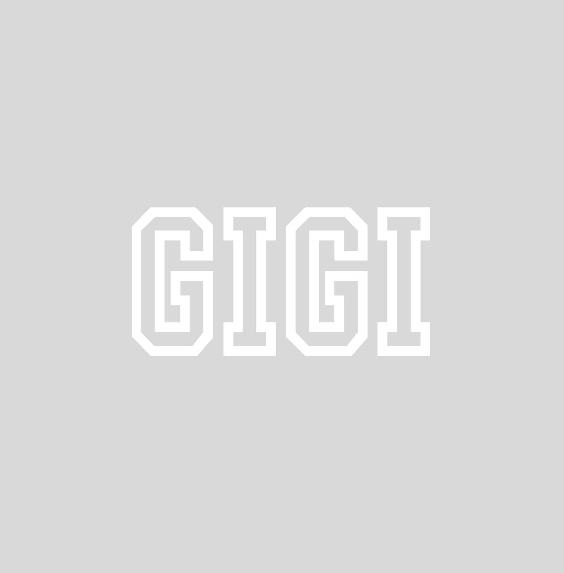 Gigi Block Lettering Instant Download Black and White, Gigi Instant ...