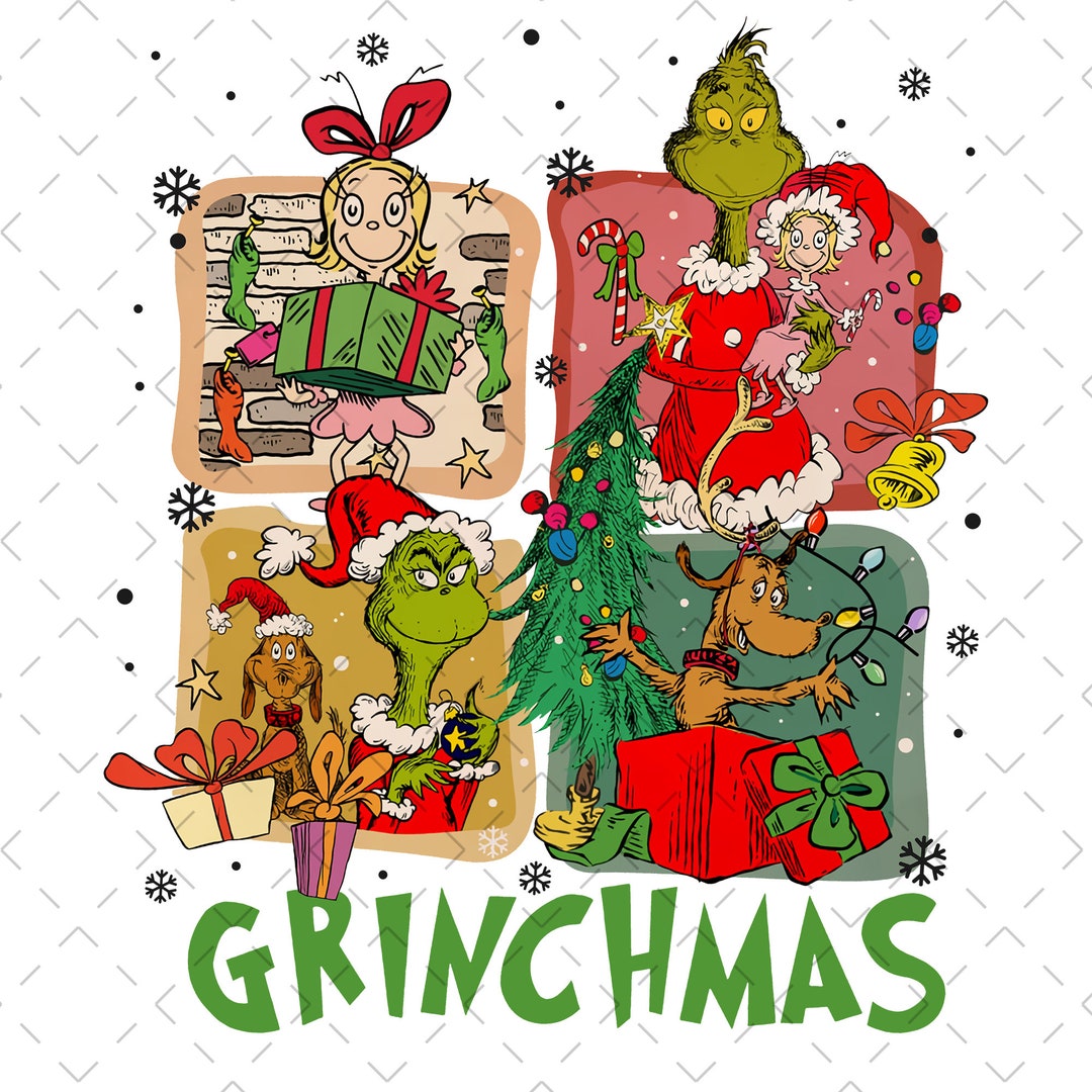 Merry Grinchmas Png, Retro Christmas Png, Retro Grnichmas Png, Merry ...