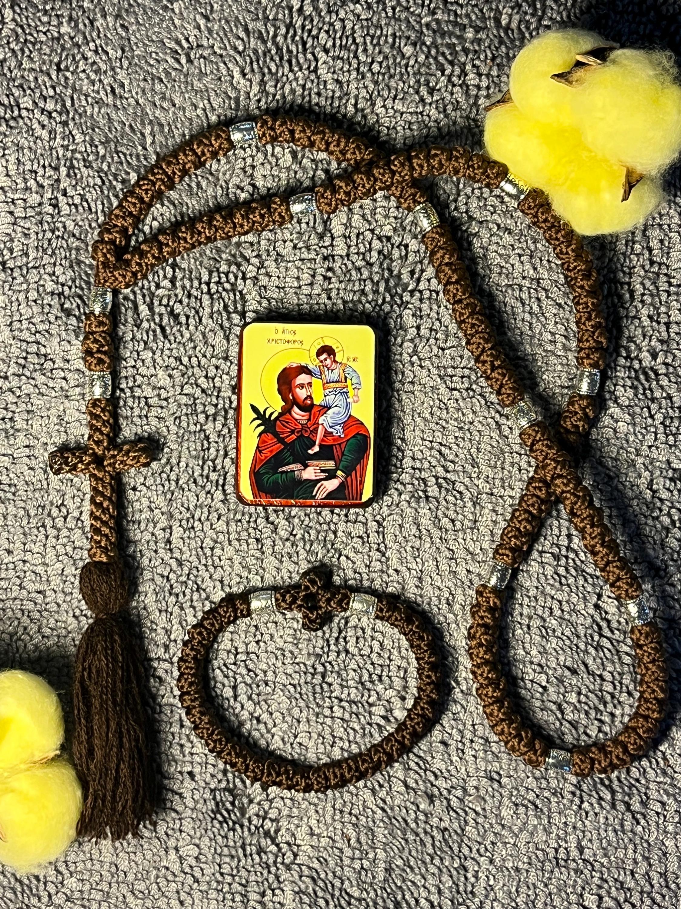 Orthodox Handcrafted Prayer Rope (100 Knots) and Bracelet Prayer Rope ...