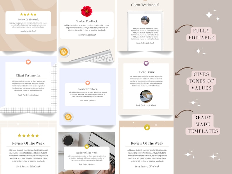 Client Review Template Social Media Templates Instagram Post Templates ...
