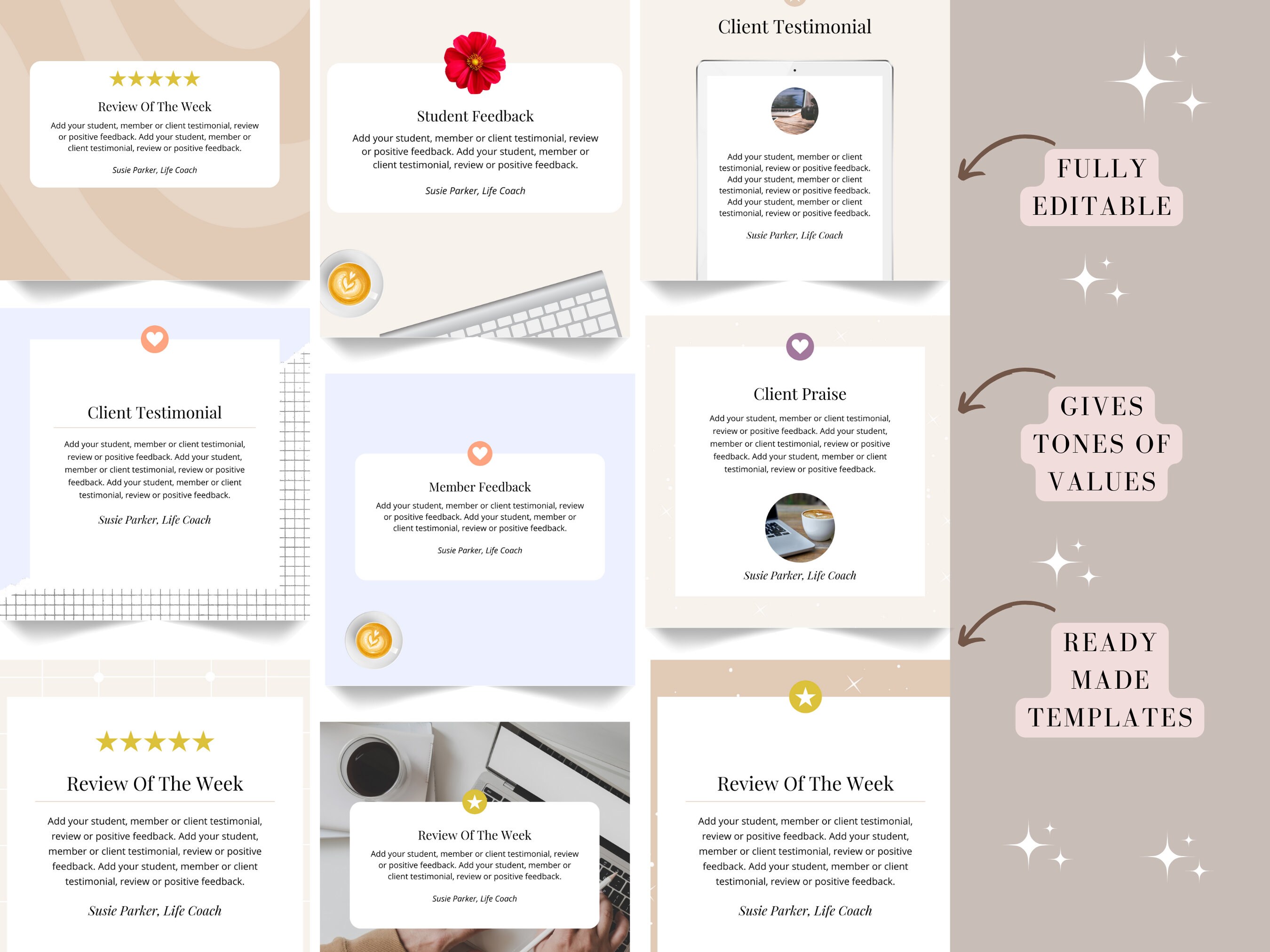 Client Review Template Social Media Templates Instagram Post Templates ...