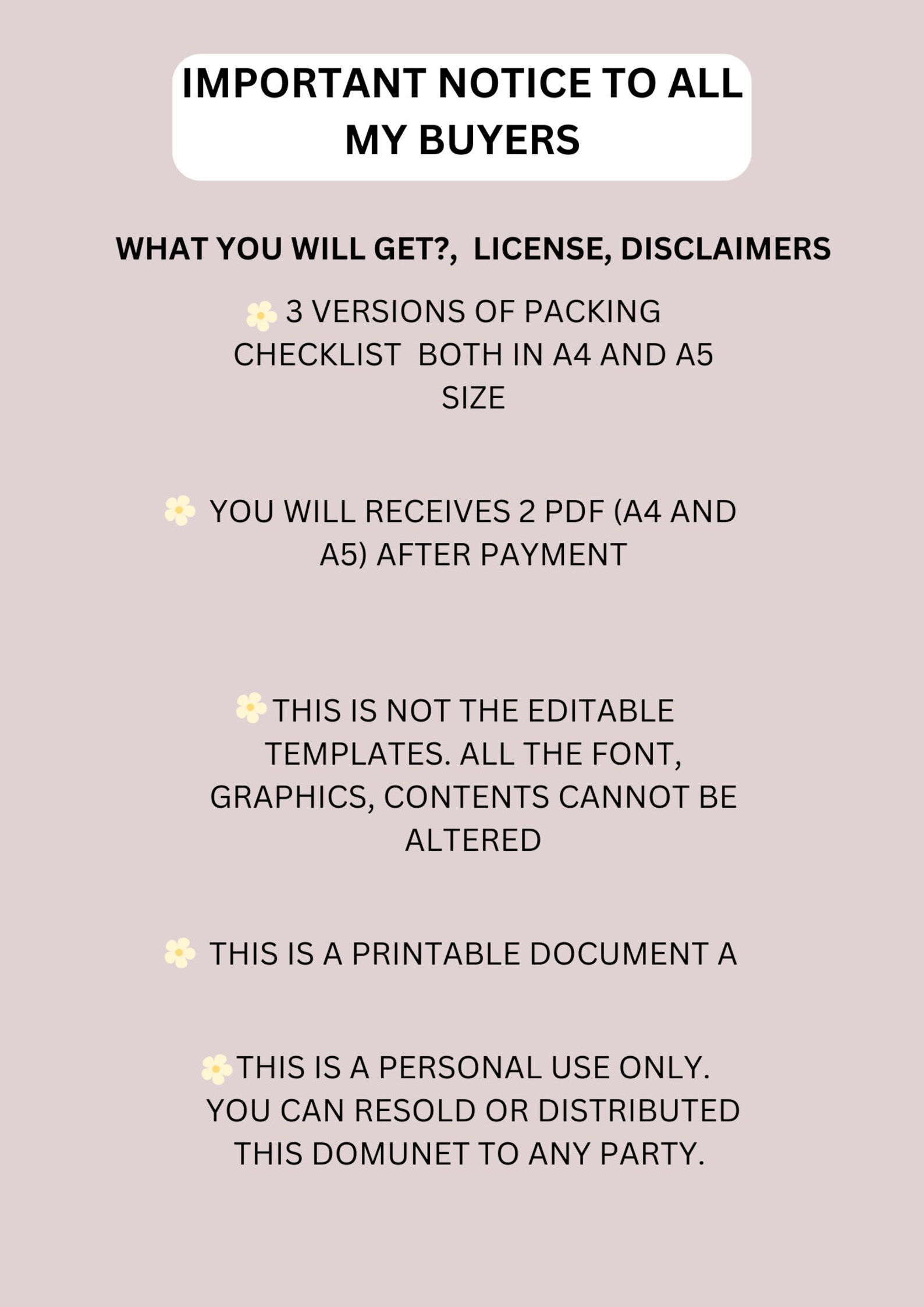 Simple Packing Checklist Printable, Vacation Planner, Road Trip ...