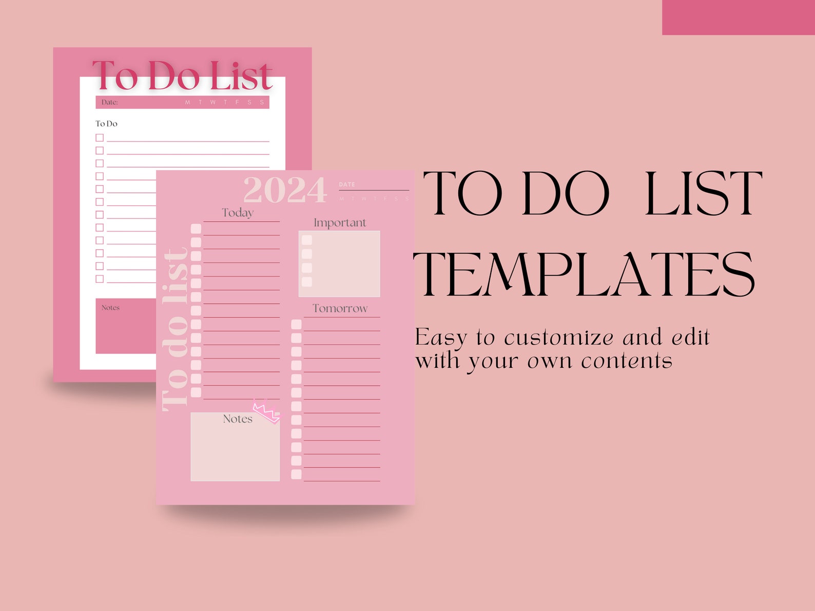 Digital to Do List Canva, Goodnotes Minimal to Do List Printable Simple ...