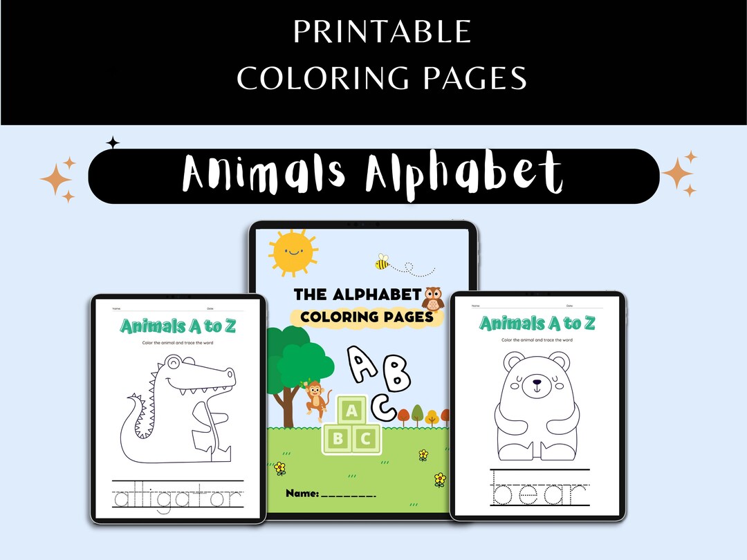 Educational Alphabet Coloring Book for Kids Preschool Learning Activity ...