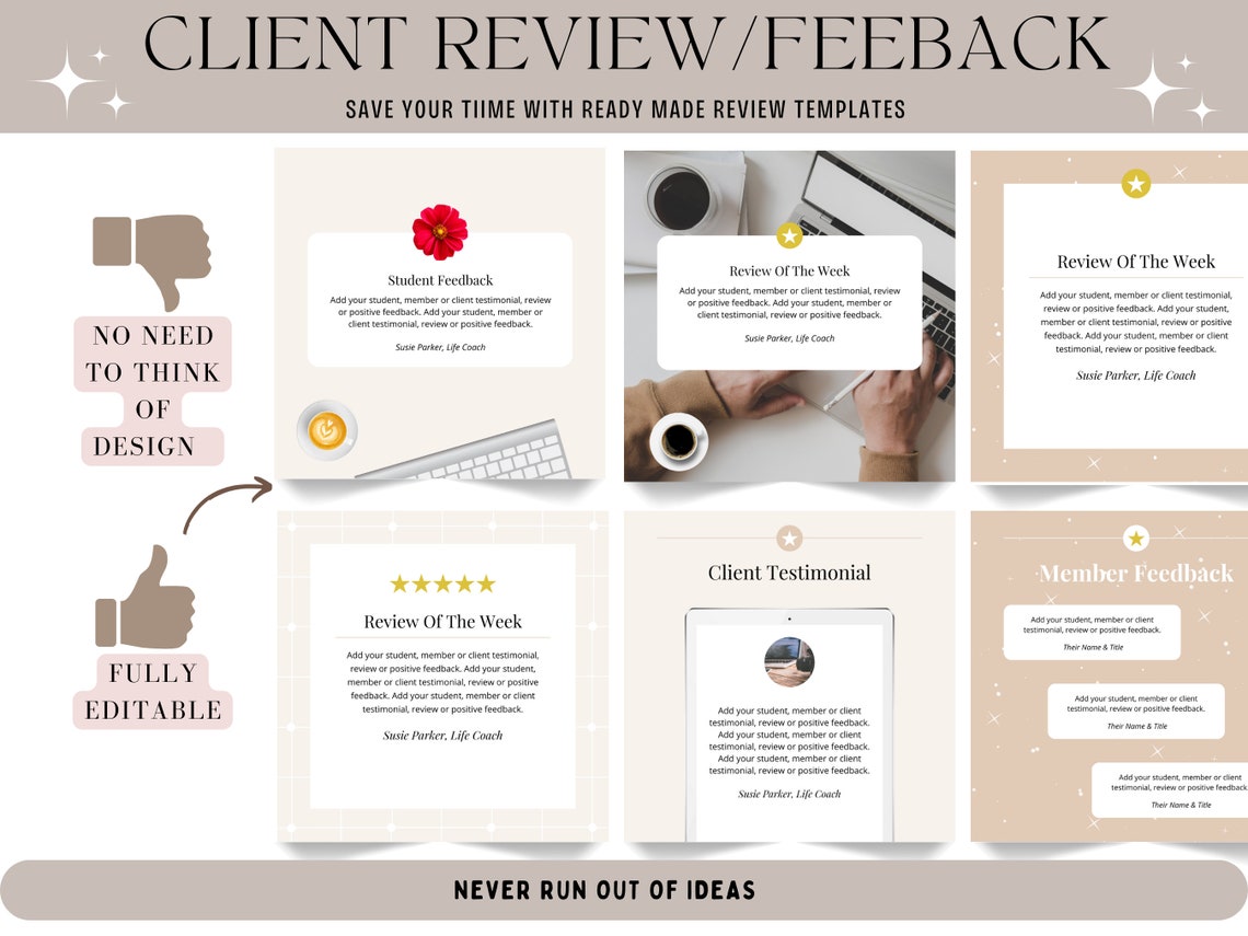 Client Review Template Social Media Templates Instagram Post Templates ...