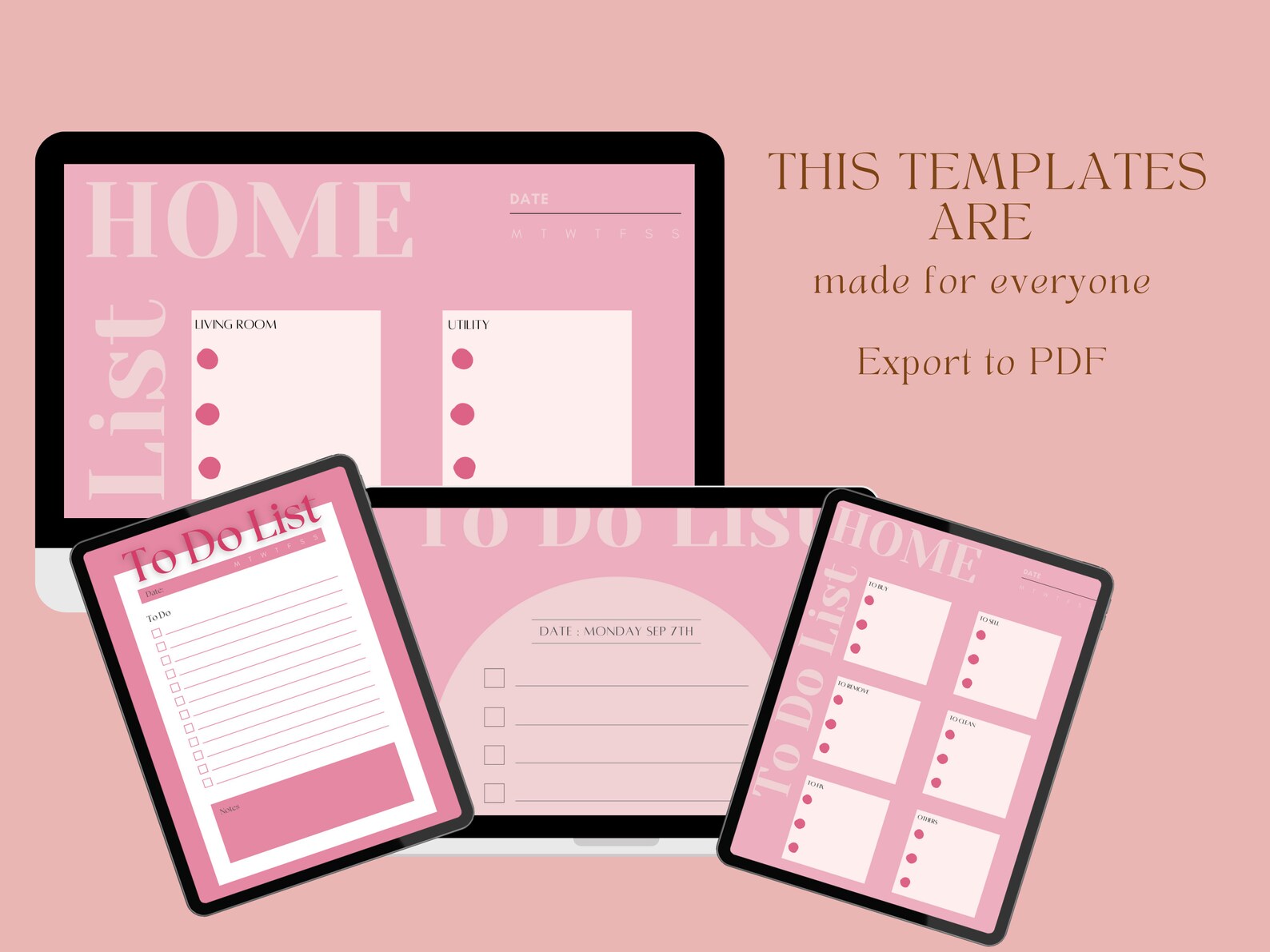 Digital to Do List Canva, Goodnotes Minimal to Do List Printable Simple ...