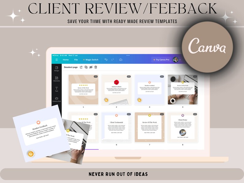 Client Review Template Social Media Templates Instagram Post Templates ...
